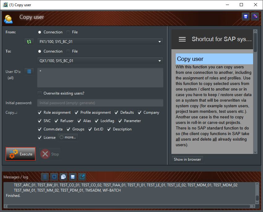 Copying SAP users from one system to another - so easy!